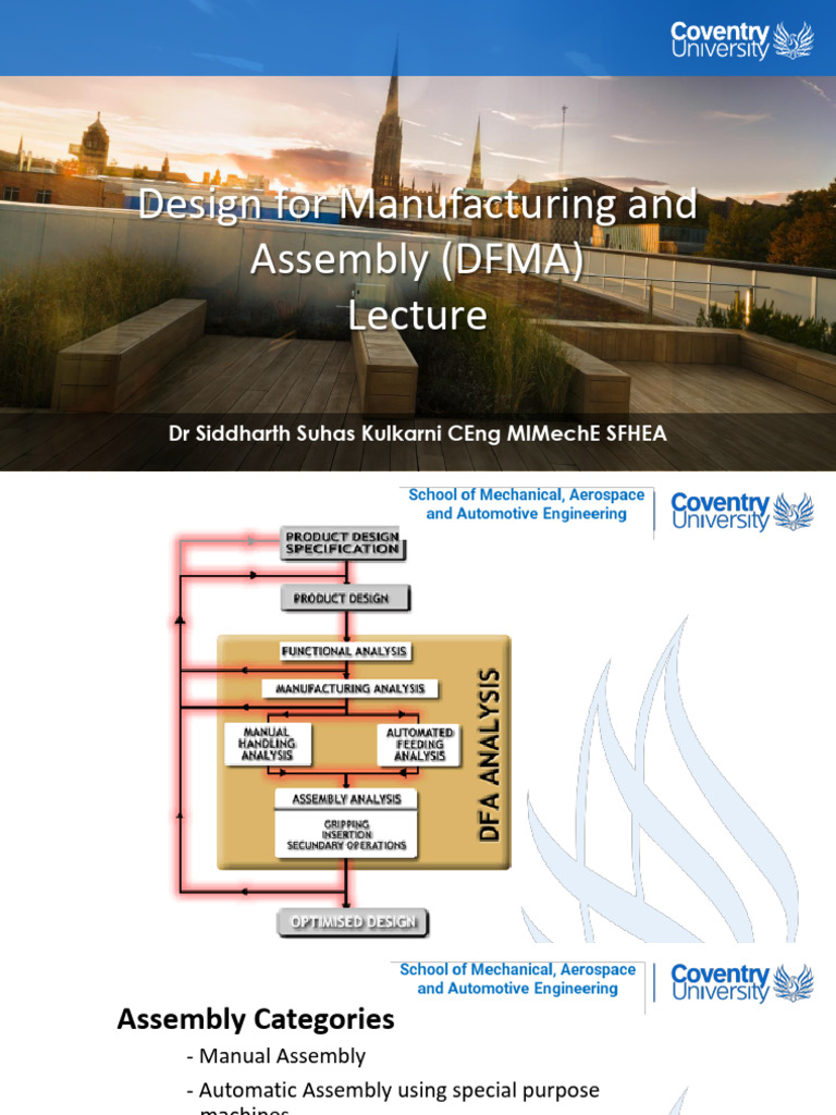 DFMA Lecture | PDF | Rotation | Mechanical Engineering