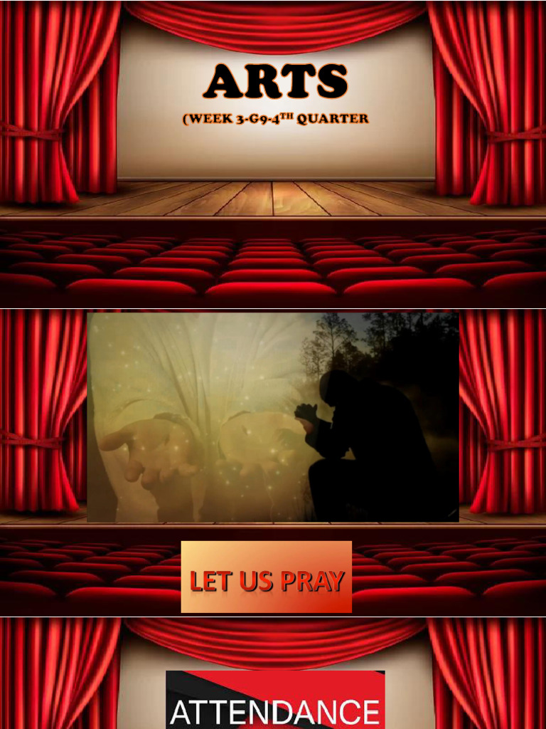 in Arts Week 3 G9 4TH Quarter 1 | PDF | Theatre | Play (Theatre)