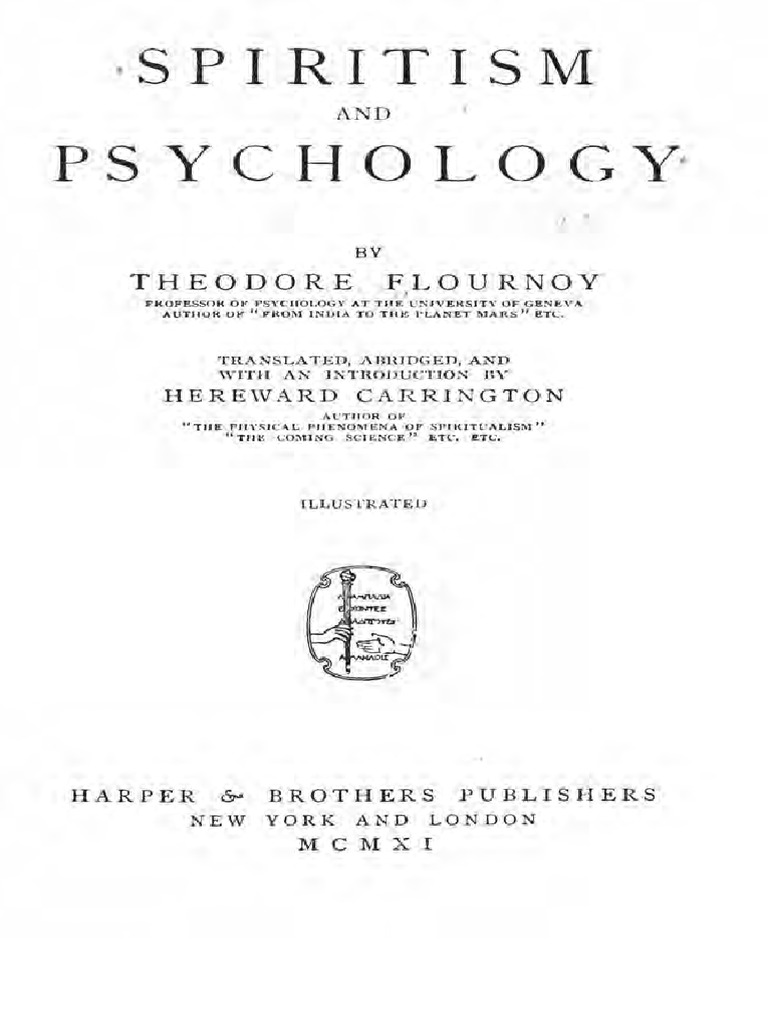 Flournoy, T. (1911) - Spiritism and Psychology | PDF | Mediumship ...