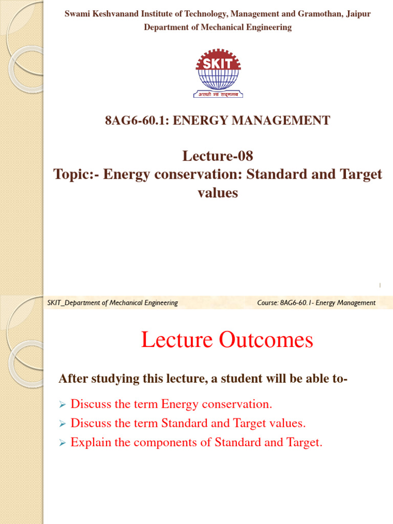 L8 Energy Conservation Standard and Target Values | PDF | Combustion ...