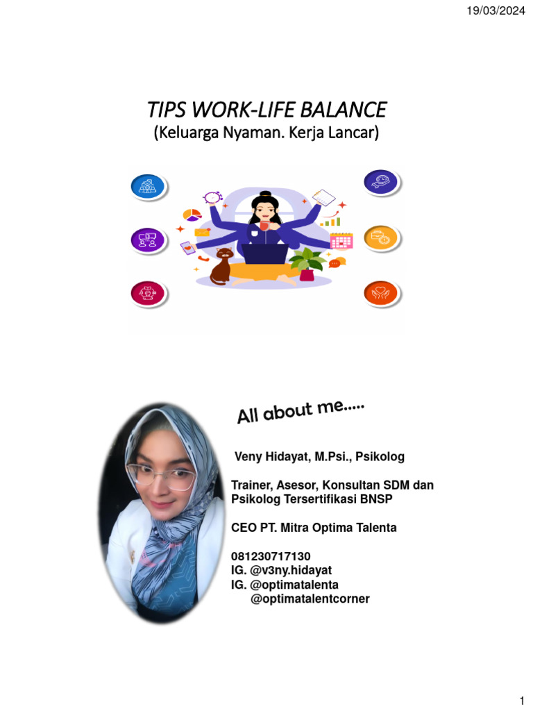 Worklife Balance - Keluarga Nyaman Kerja Lancar (Narasumber 2) | PDF