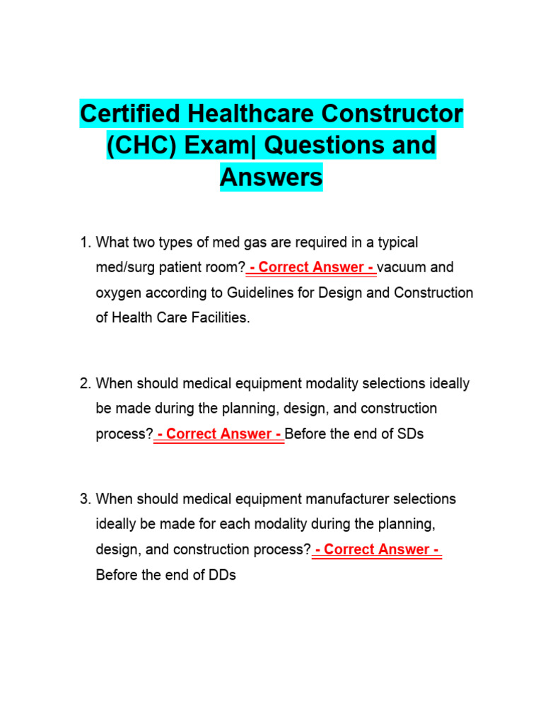 Certified Healthcare Constructor | PDF | Medical Imaging