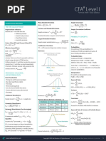 Noesis CFA Level 1 Formula Sheet 2024 | PDF | Errors And Residuals | Regression Analysis