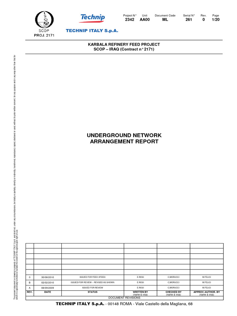 2342-AA00-ML-261_0_UNDERGROUND NETWORK ARRANGEMENT REPORT | PDF | Storm ...
