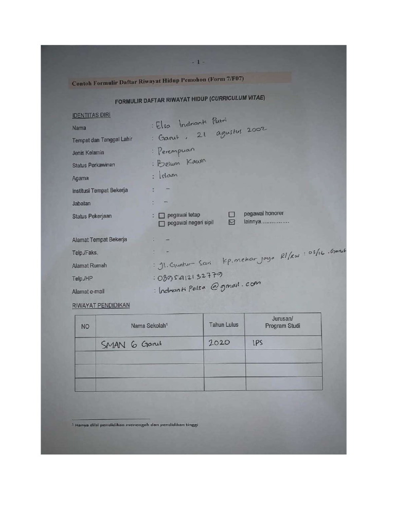 2 Data Pribadi | PDF