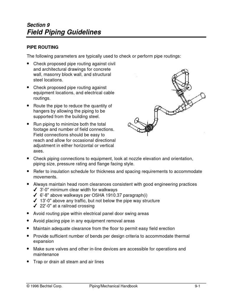 Field Piping Guidelines | PDF | Pipe (Fluid Conveyance) | Valve