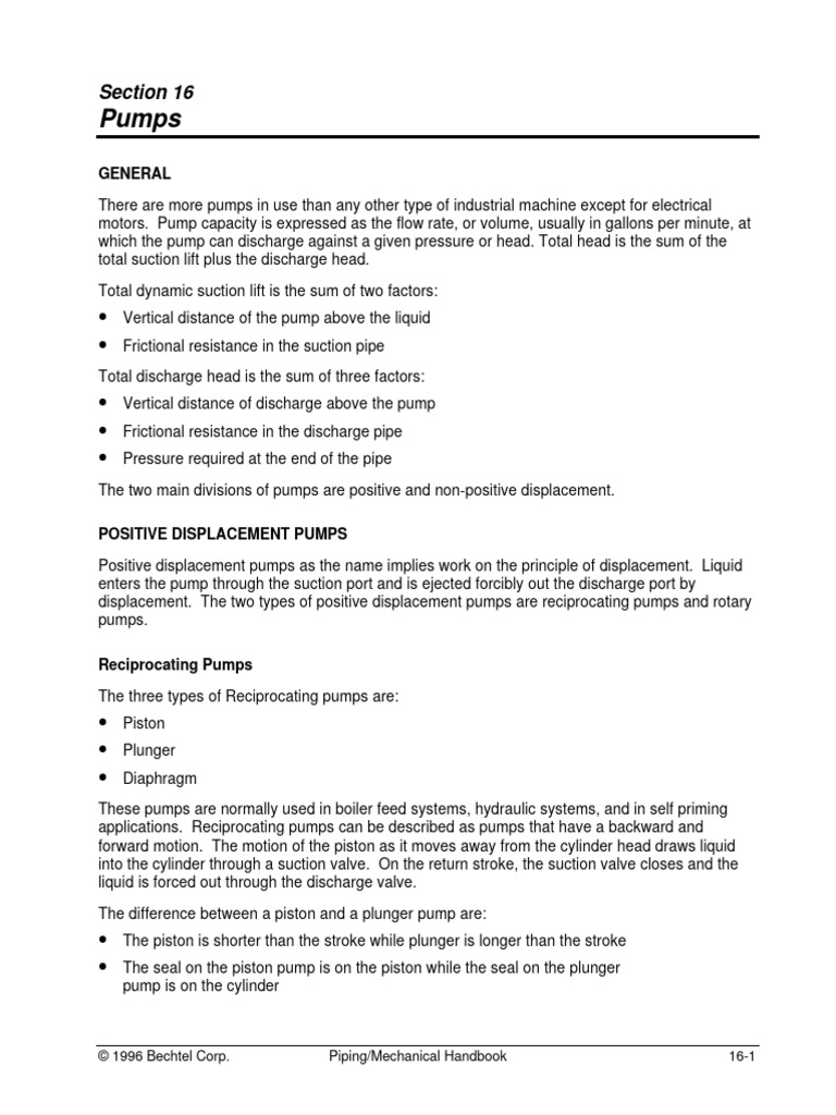 16 - Pumps | PDF | Pump | Fluid Dynamics
