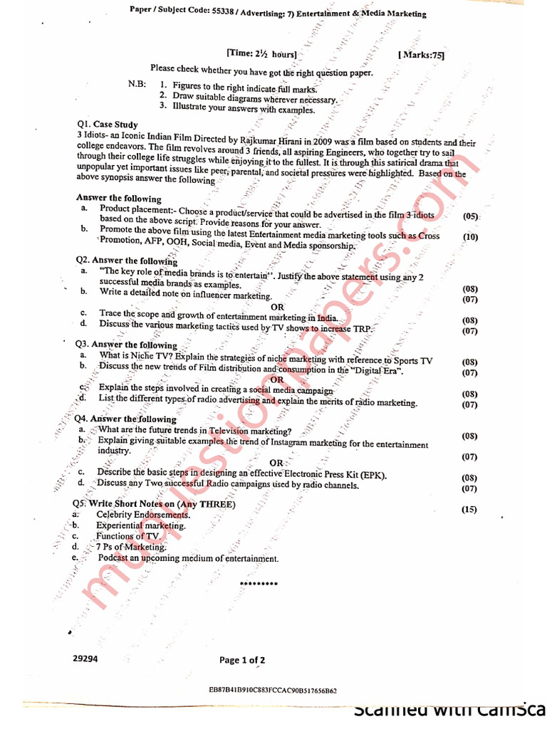 Arts - Ba in Multimedia and Mass Communication Bammc - Semester 6 ...