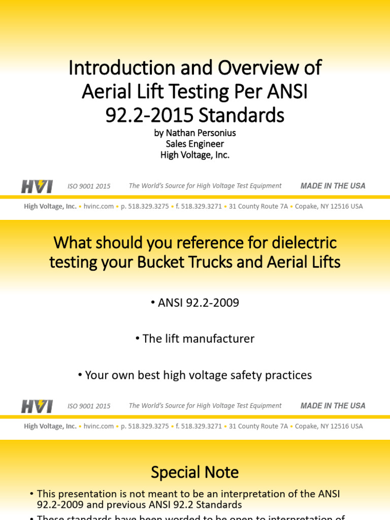 Aerial Lift Testing | PDF | Insulator (Electricity) | High Voltage