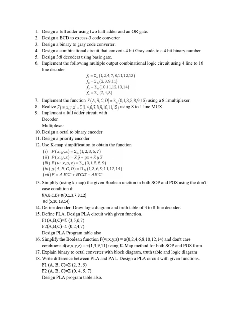 Combinational Circuit Tutorial | PDF
