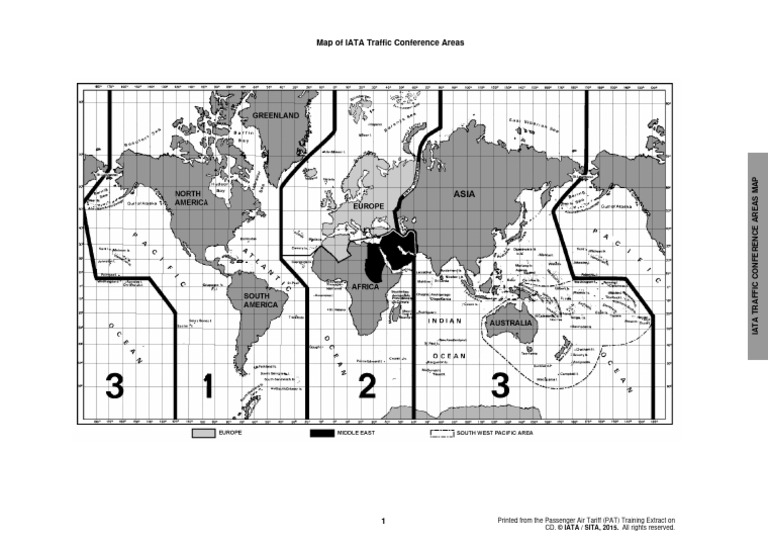 Iata Traffic Conference Map | PDF