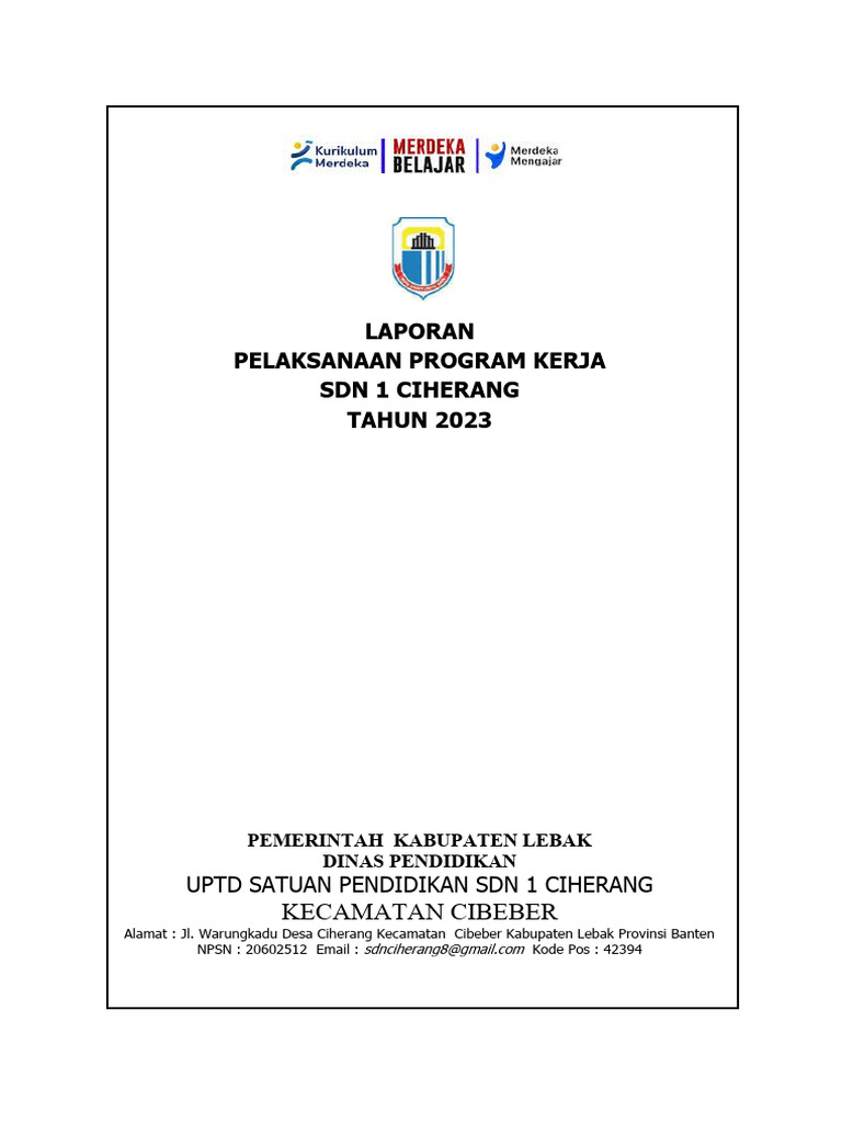Model Laporan Satdik.. | PDF