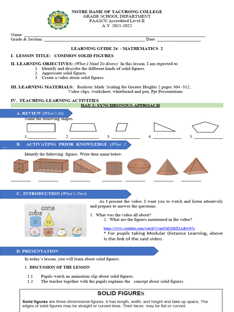 Math 2 UNIT 4 LESSON 25final | PDF | Mathematics | Distance Education