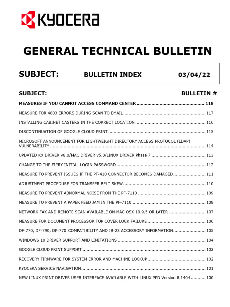 General Technicall Bulletin 118 | PDF | Transport Layer Security ...