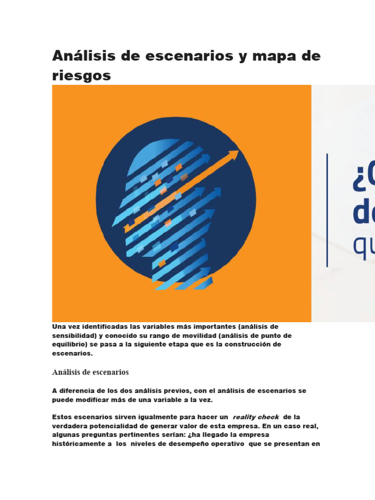 Analisis de Escenarios y Mapa de Riesgos | PDF | Tasas de interés | Business