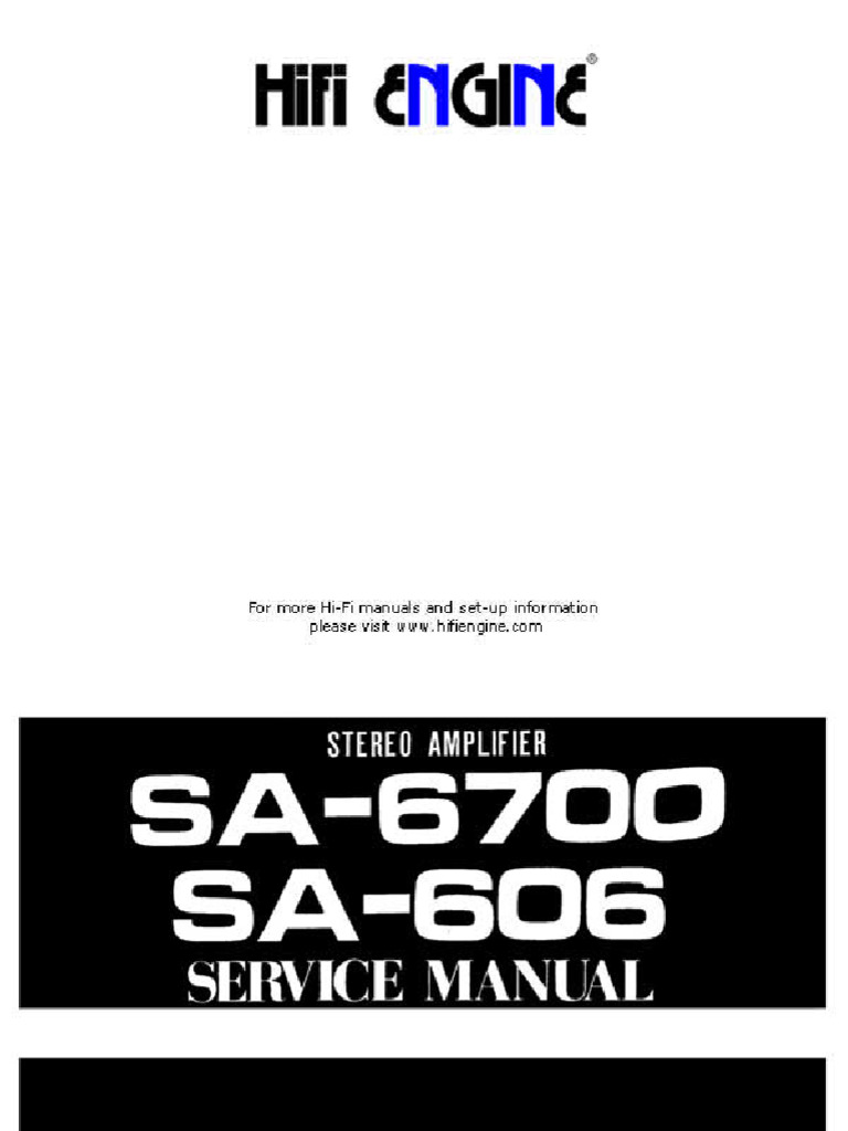 PIONEER SA-7600 Service Manual | PDF