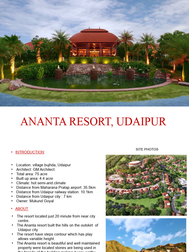 Case Study 1 Ananta Resort | PDF | Buildings And Structures