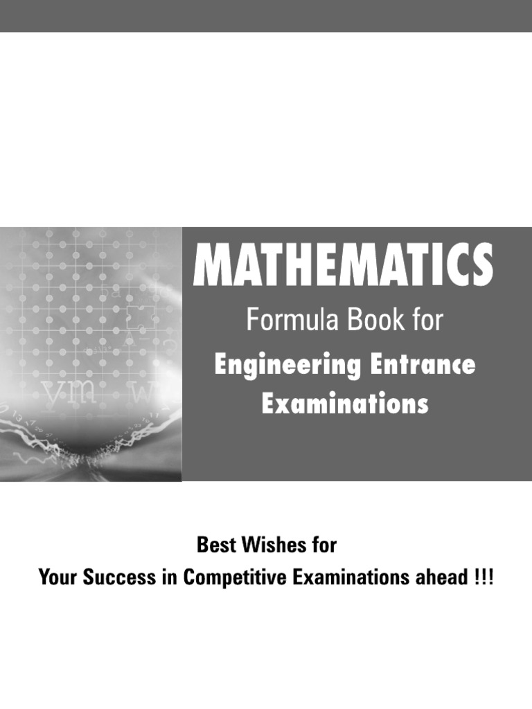 Mathematics - IIT - Formula Book | PDF