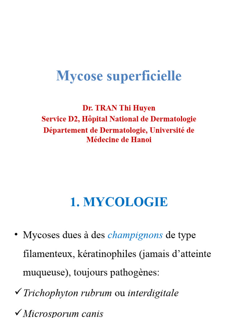 Mycose Superficielle | PDF | Maladies animales | Maladies et troubles
