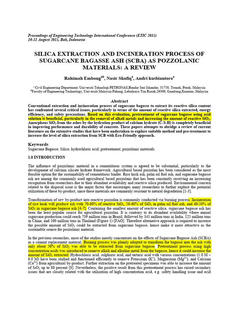 SILICA EXTRACTION | PDF | Silicon Dioxide | Concrete
