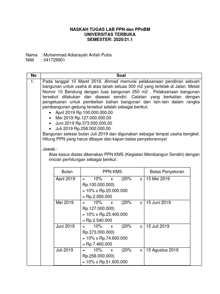 Tugas 6 Lab PPN Dan PPNBM | PDF