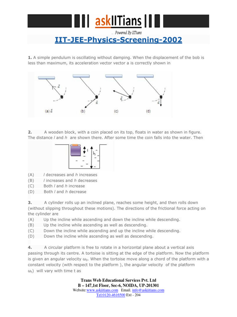 Papers Physics Screening 2002 | PDF | Physics | Quantity