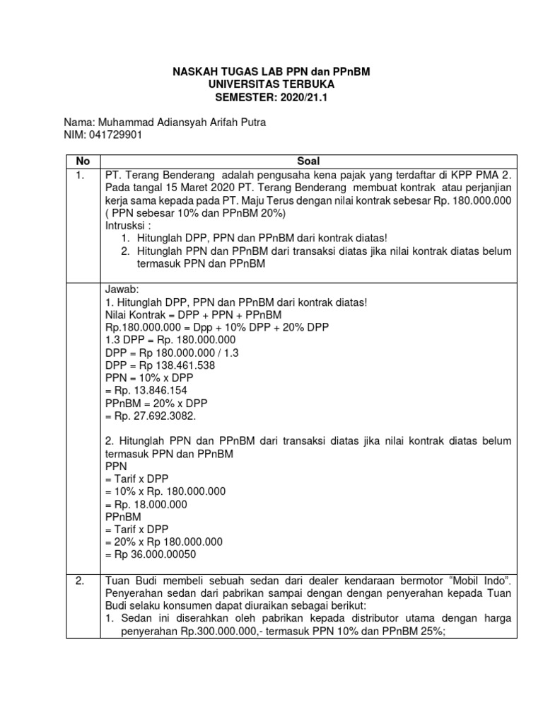 Tugas 7 Lab PPN Dan PPNBM | PDF