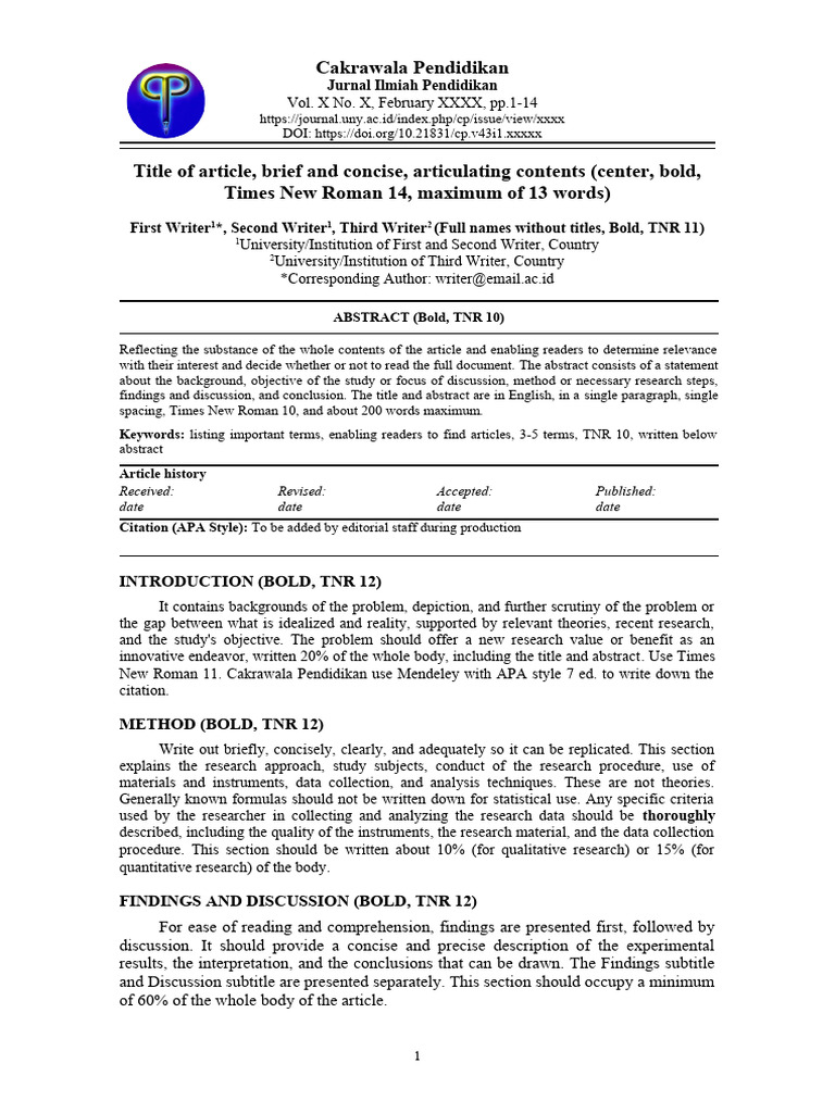 CP_TEMPLATE 2023 | PDF | Digital Object Identifier | Science