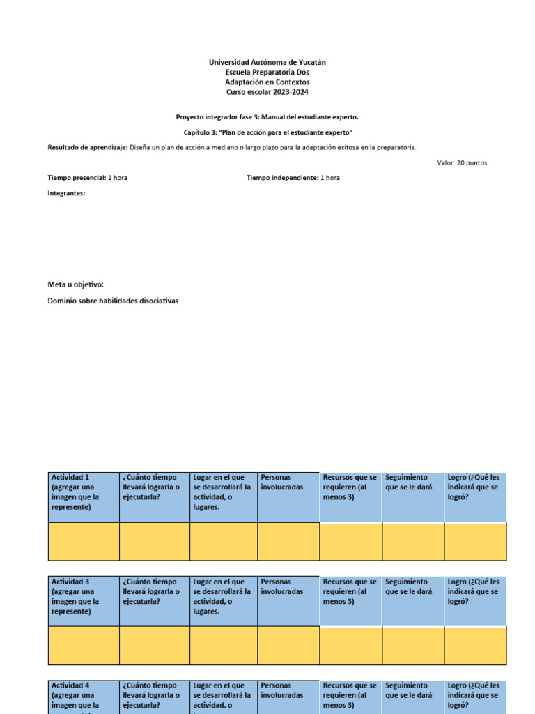 Formato ADA Fase 3 | PDF | Aprendizaje | Cognición