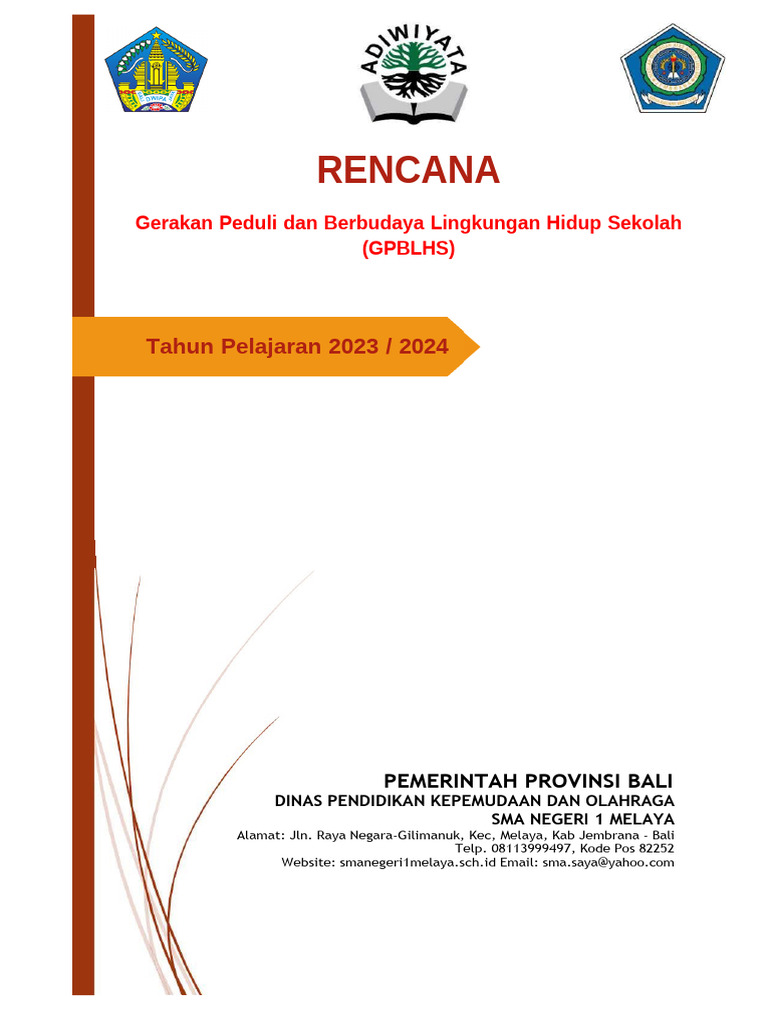 Rencana Aksi Gerakan PBLHS Adiwiyata | PDF