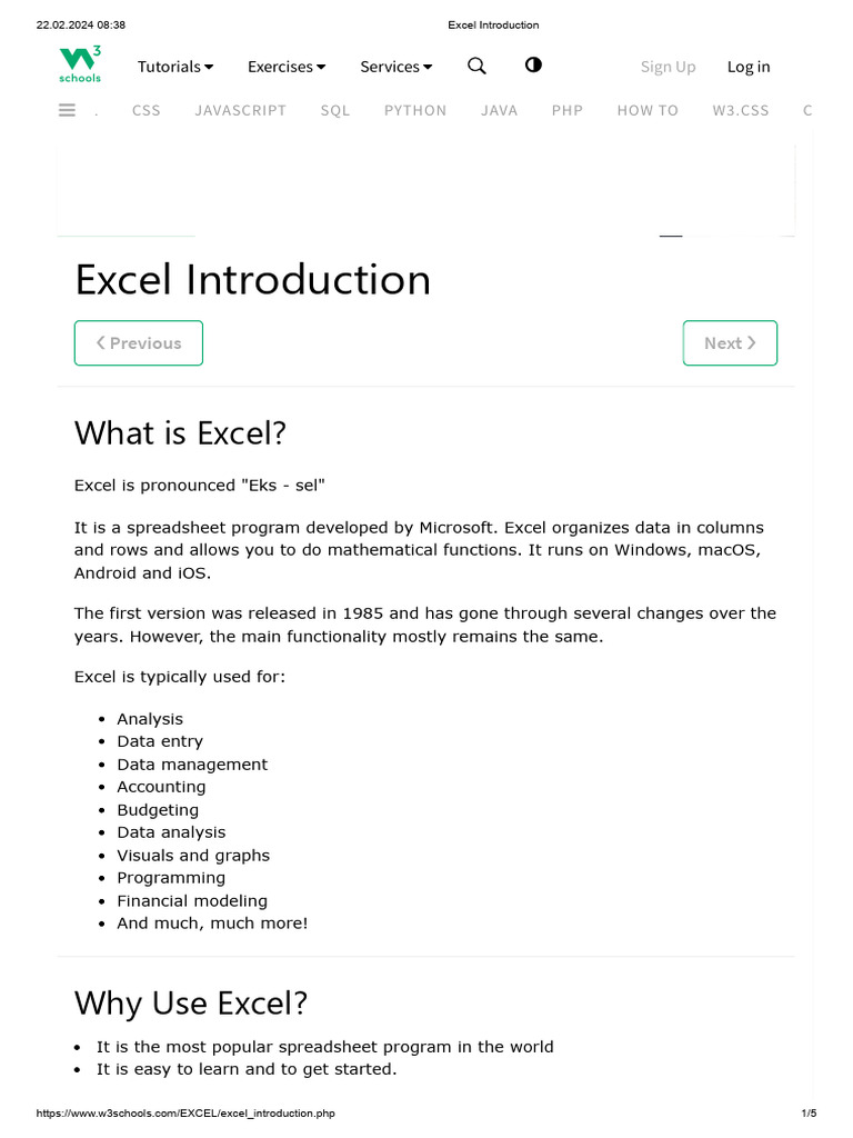 Excel Introduction | PDF | Microsoft Excel | Spreadsheet Excel Introduction | PDF | Microsoft Excel | Spreadsheet