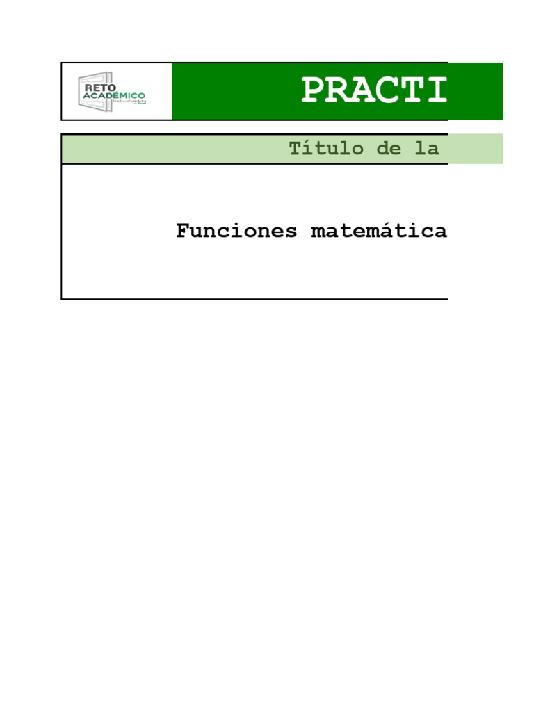 Práctica - Funciones Matemáticas y Estadísticas | PDF