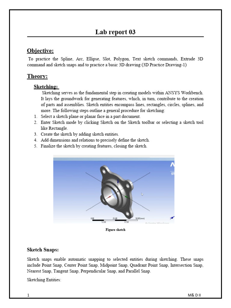 Sample Cad Lab Report 3 Continue | PDF | Curve | Ellipse
