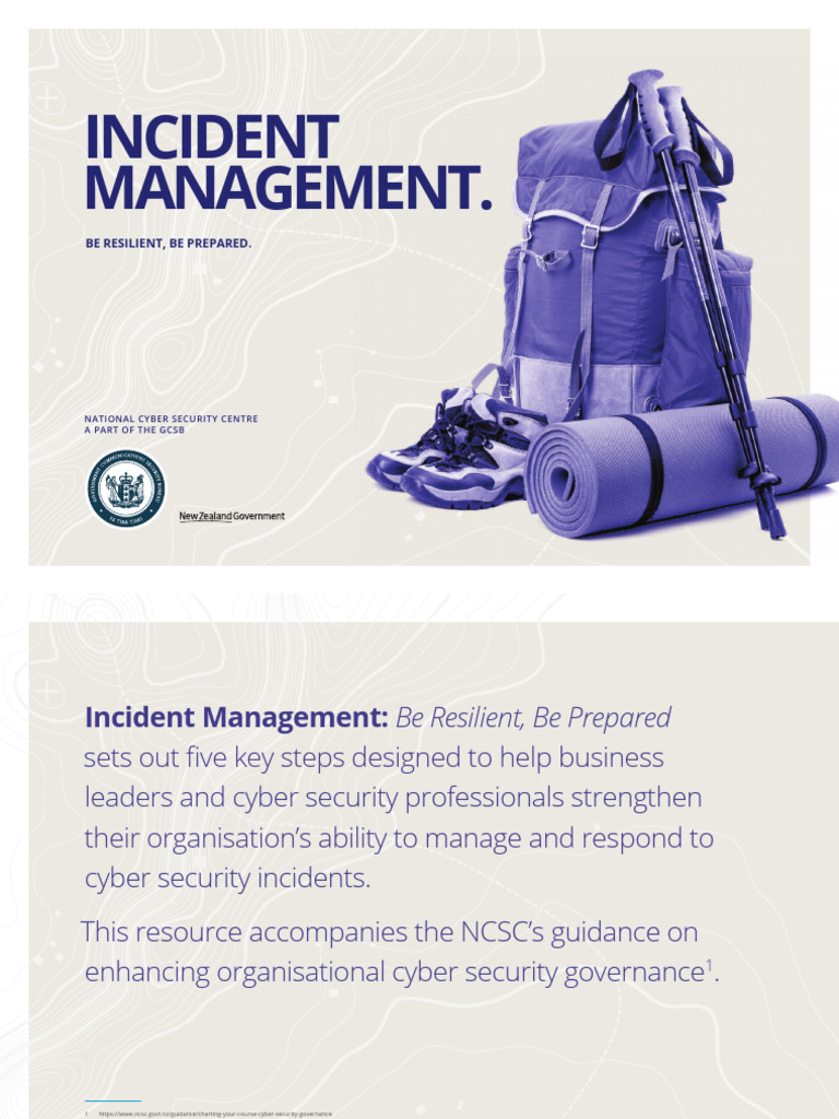 NCSC Incident Management Be Resilient Be Prepared | Download Free PDF ...