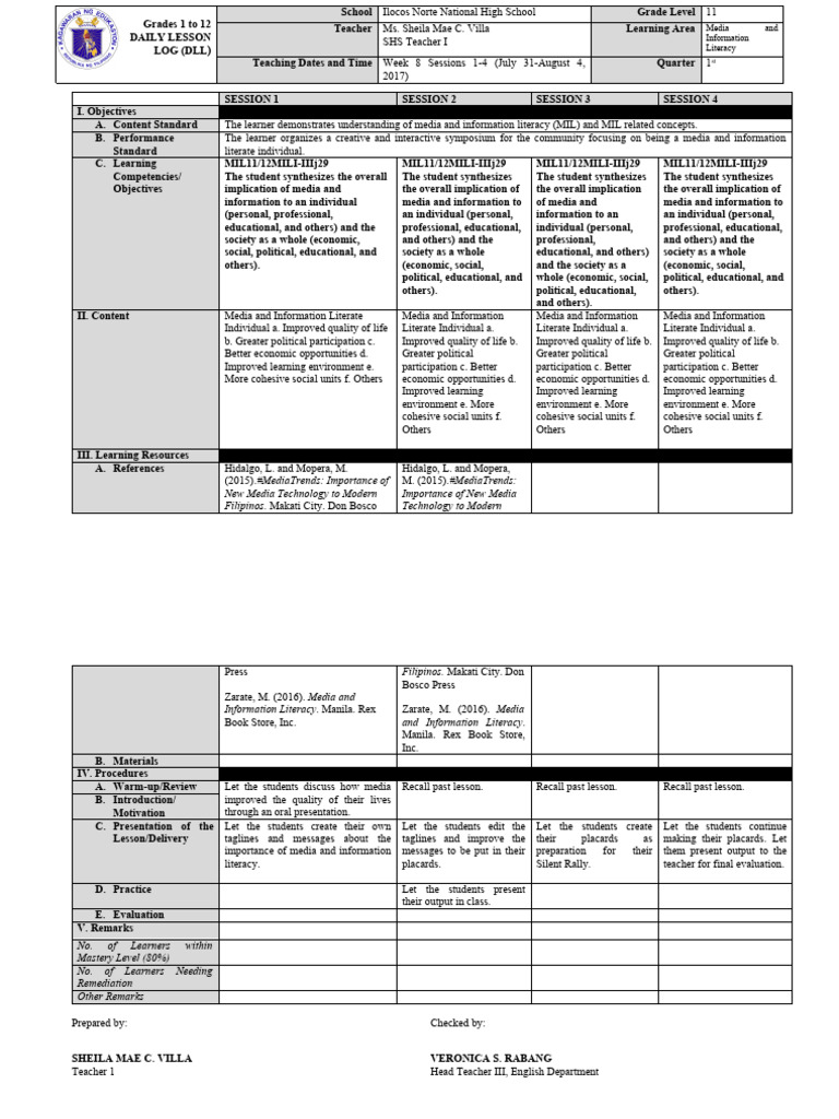 DLL Week 8 | PDF | Behavior Modification | Learning