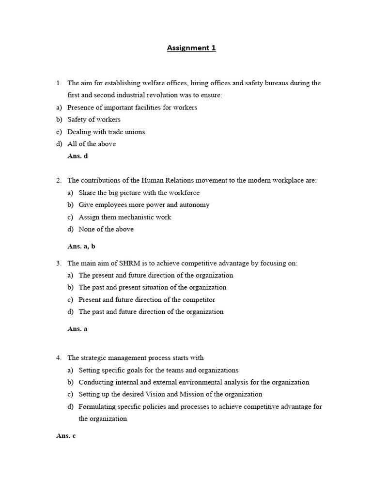 Assignment 1 | PDF | Strategic Management | Competitive Advantage