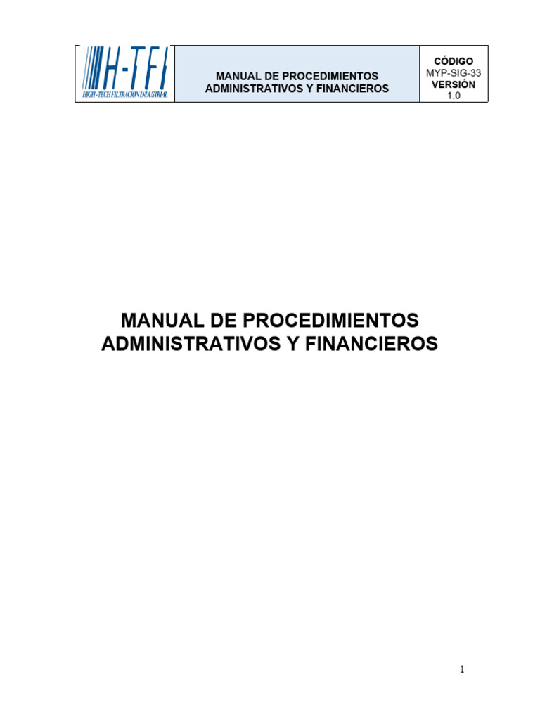 Manual de Procedimientos Administrativos y Financieros | PDF | Contabilidad | Presupuesto