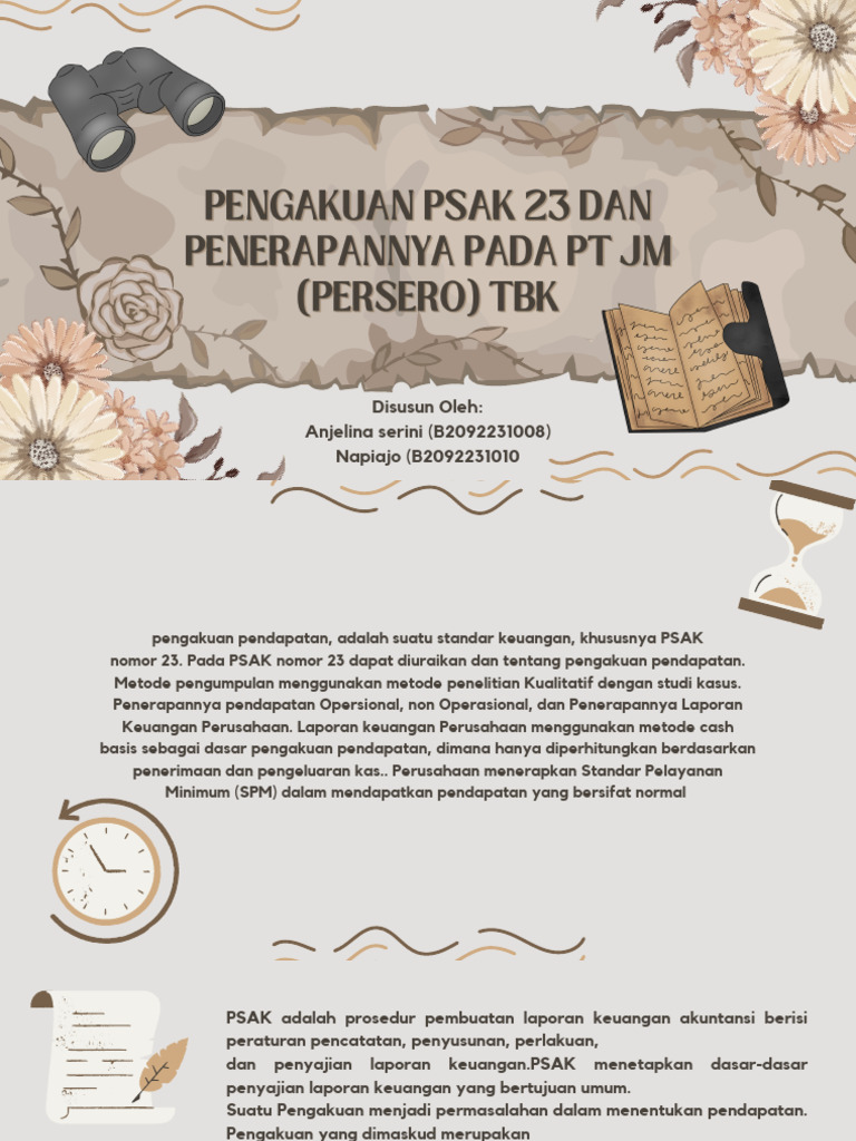 Pengakuan Pendapatan Berdasarkan PSAK 23 | PDF