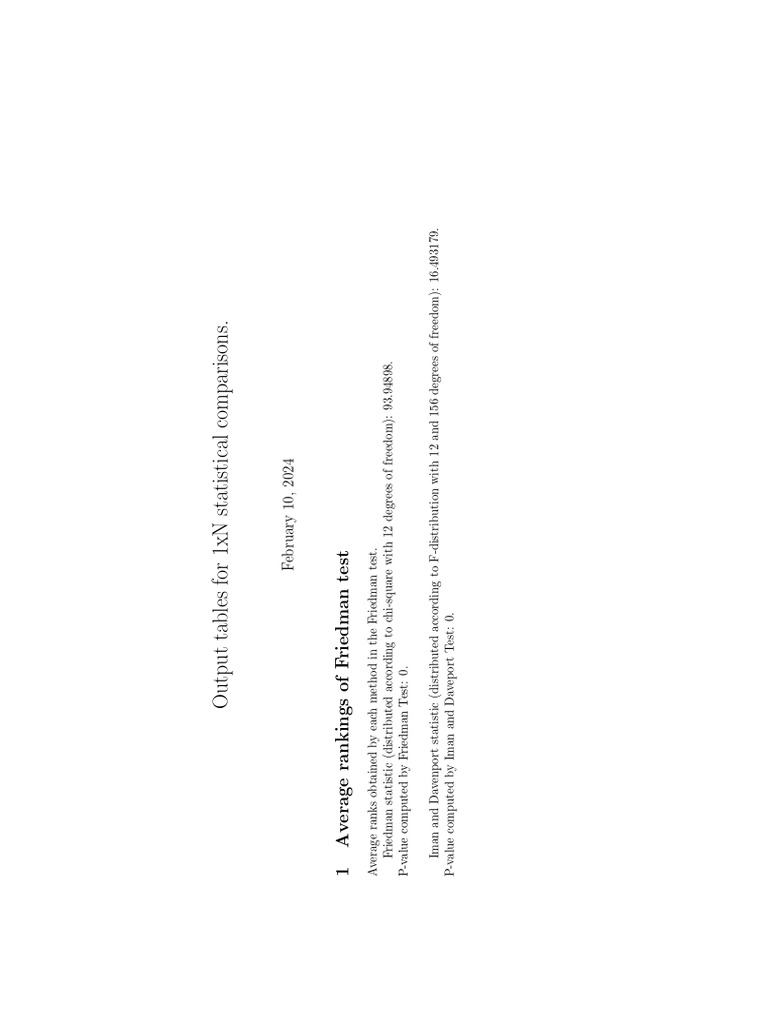 Fridman Comp | PDF | P Value | Statistical Inference
