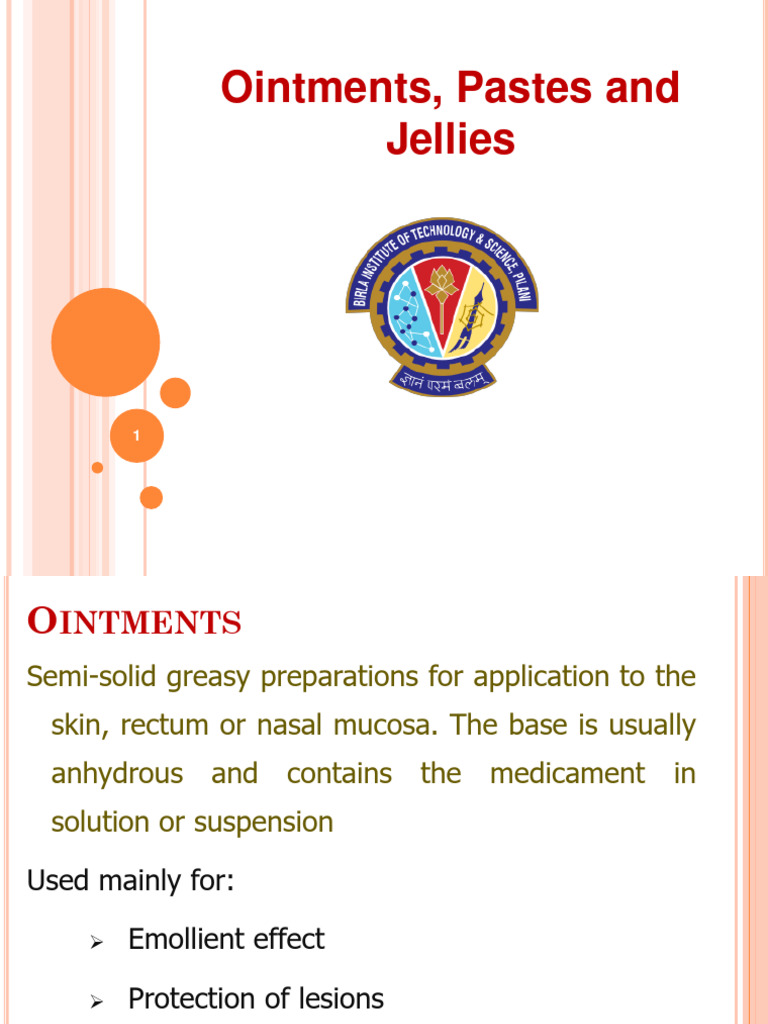 L-14 - Ointments, Pastes and Jellies | PDF | Polyethylene Glycol ...