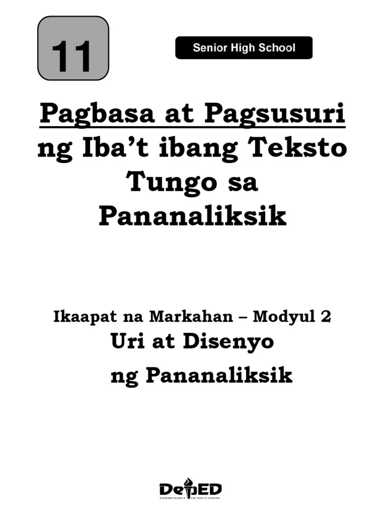 Pagbasa at Pagsusuri Q4 Module2 | PDF
