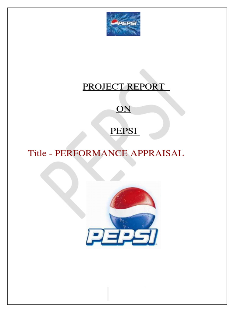 Performance Appraisal Pepsi Compressed | PDF | Pepsi Co | The Coca Cola ...