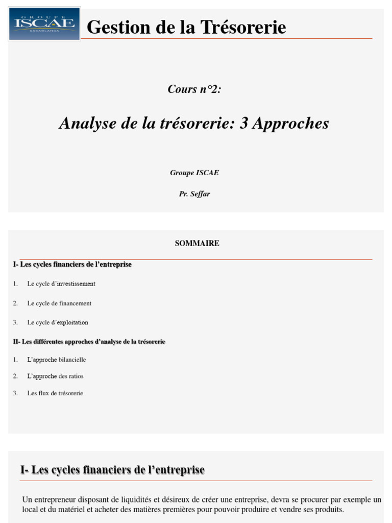 Approches de l'Analyse Bilantielle | PDF | Fonds de roulement | Bilan comptable