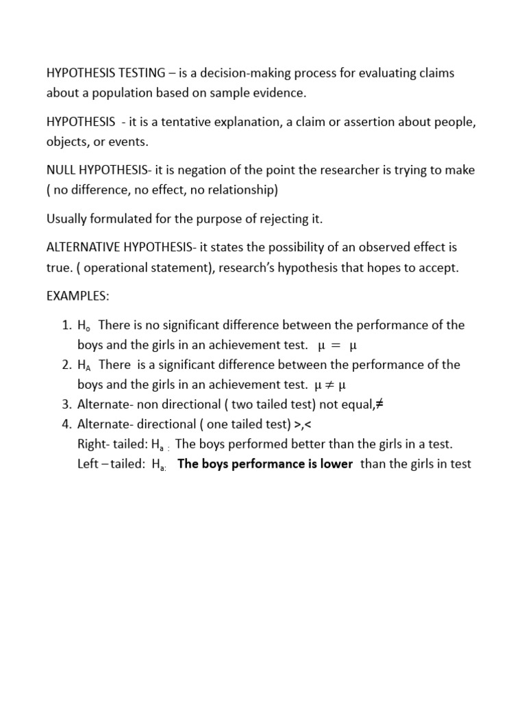 Hypothesis Testing and Statistical Errors | PDF | Hypothesis ...