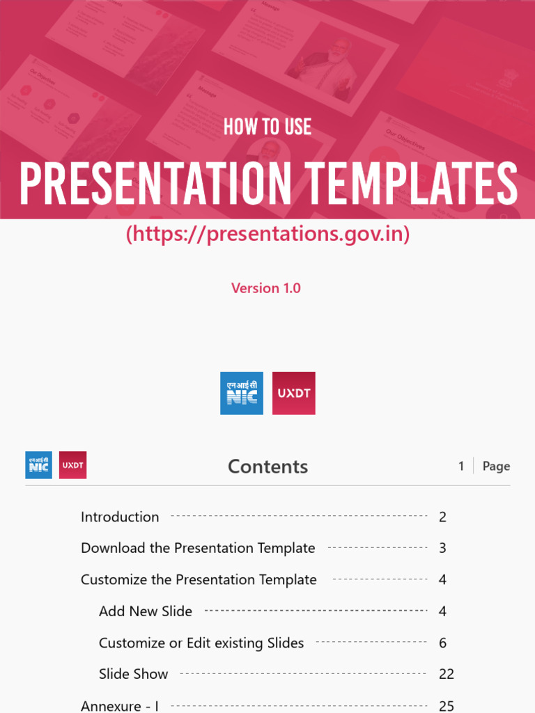 How To Use Presentation Templates Pdf Page Layout Button Computing