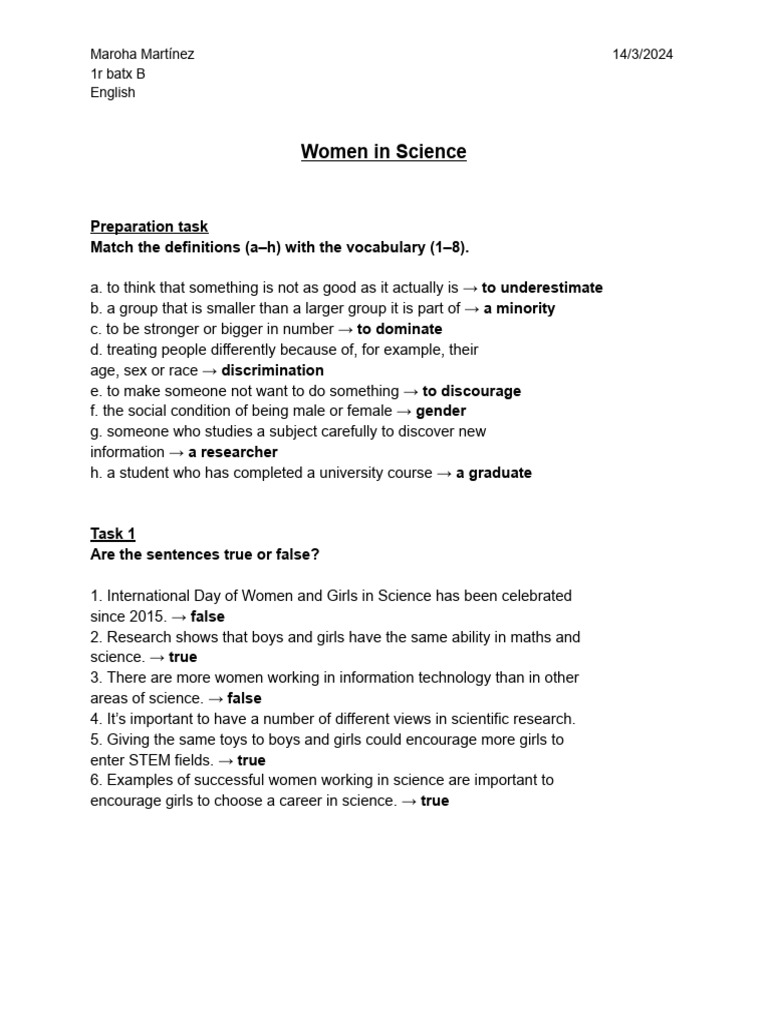 Women in Science | PDF | Biology | Genetics