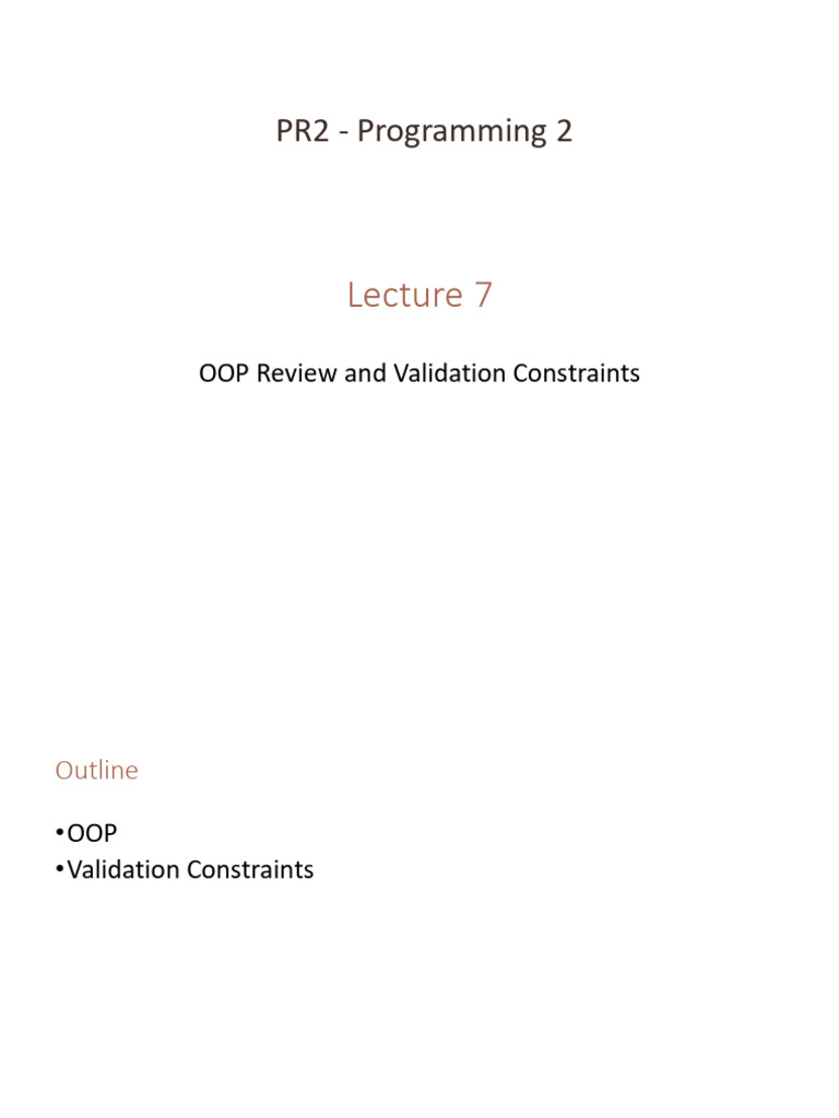 PR2 Lec7 | PDF | Inheritance (Object Oriented Programming) | Method (Computer Programming)
