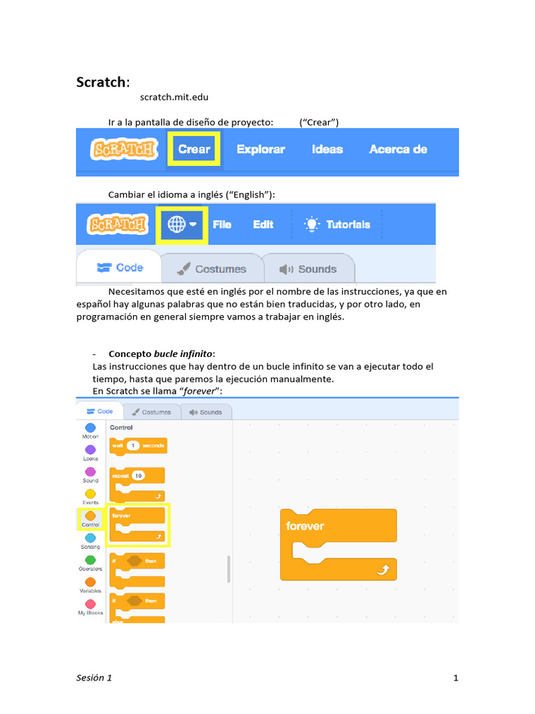 Sesion 1 | PDF | Arduino | Scratch (lenguaje de programación)