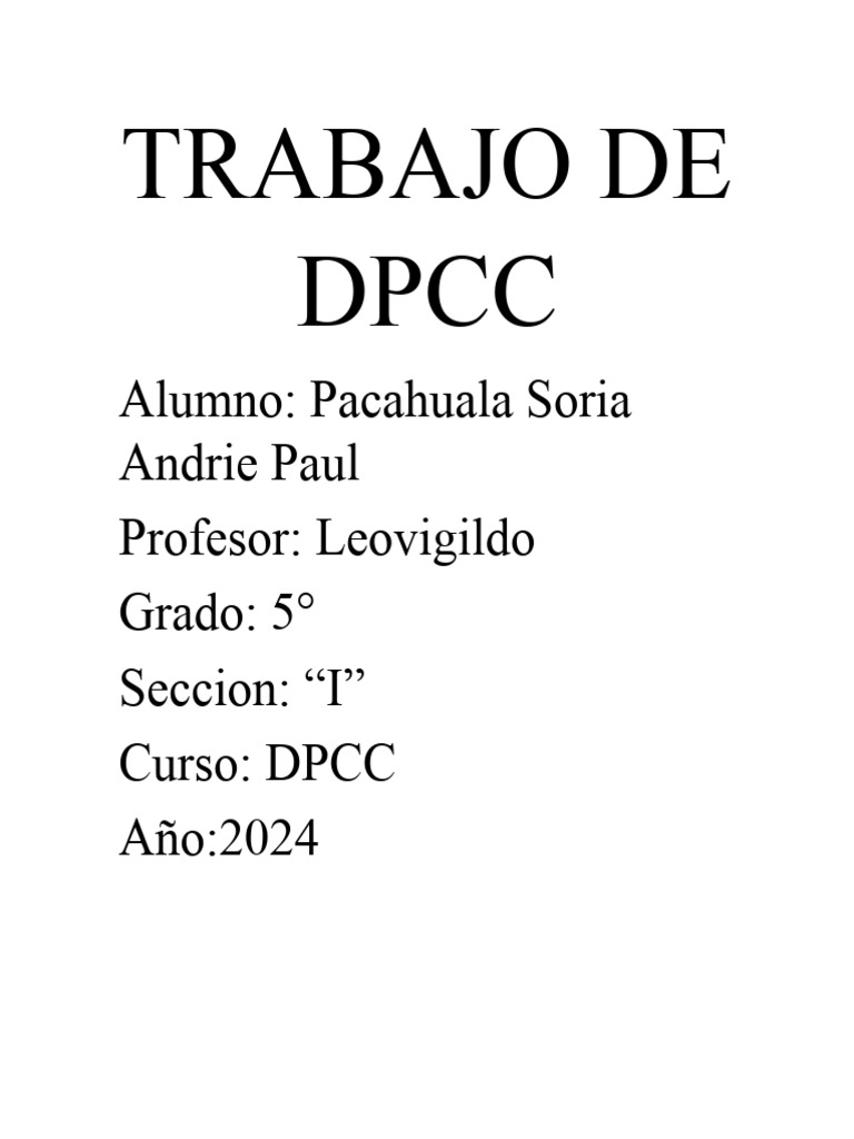 Documento DPCC | PDF | Familia | Amor