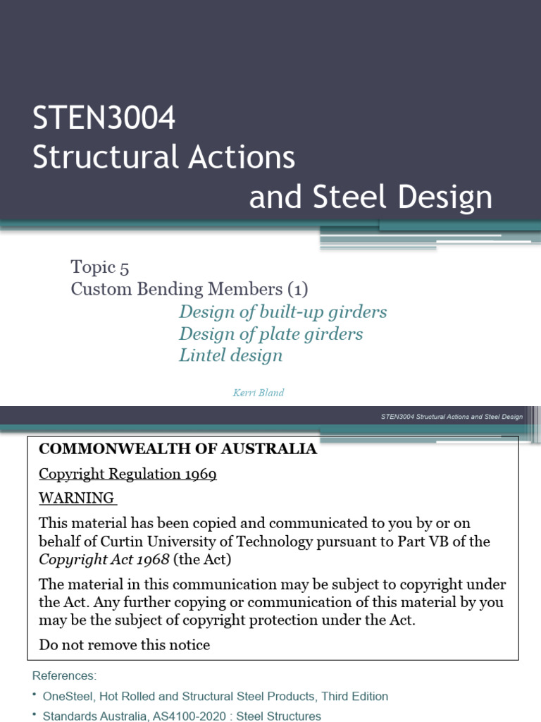 Steel 5 - Custom Girders 1 | PDF | Bending | Buckling
